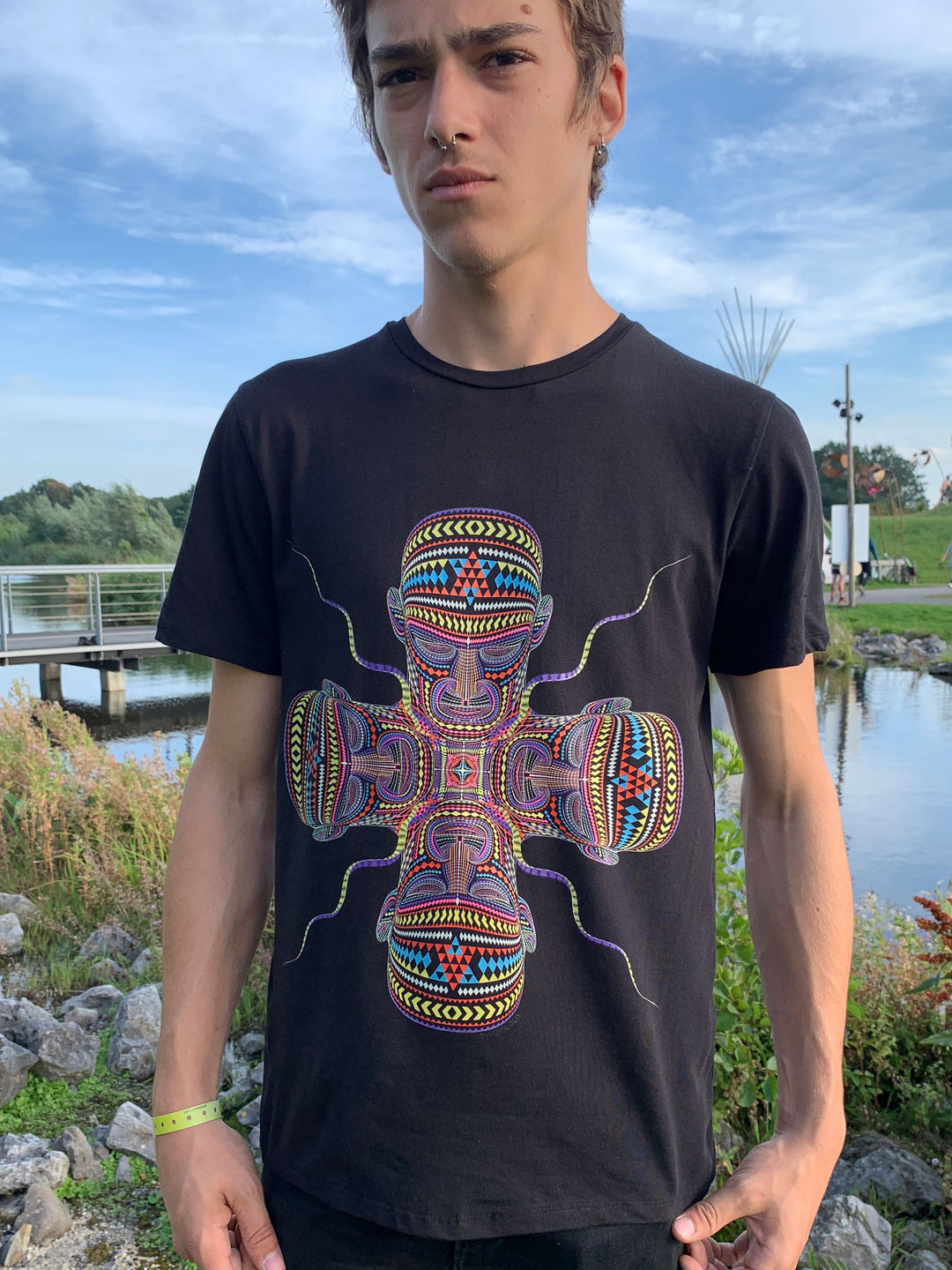 Men's UV-Active Silk Screen Psychedelic T-Shirts – symbolika